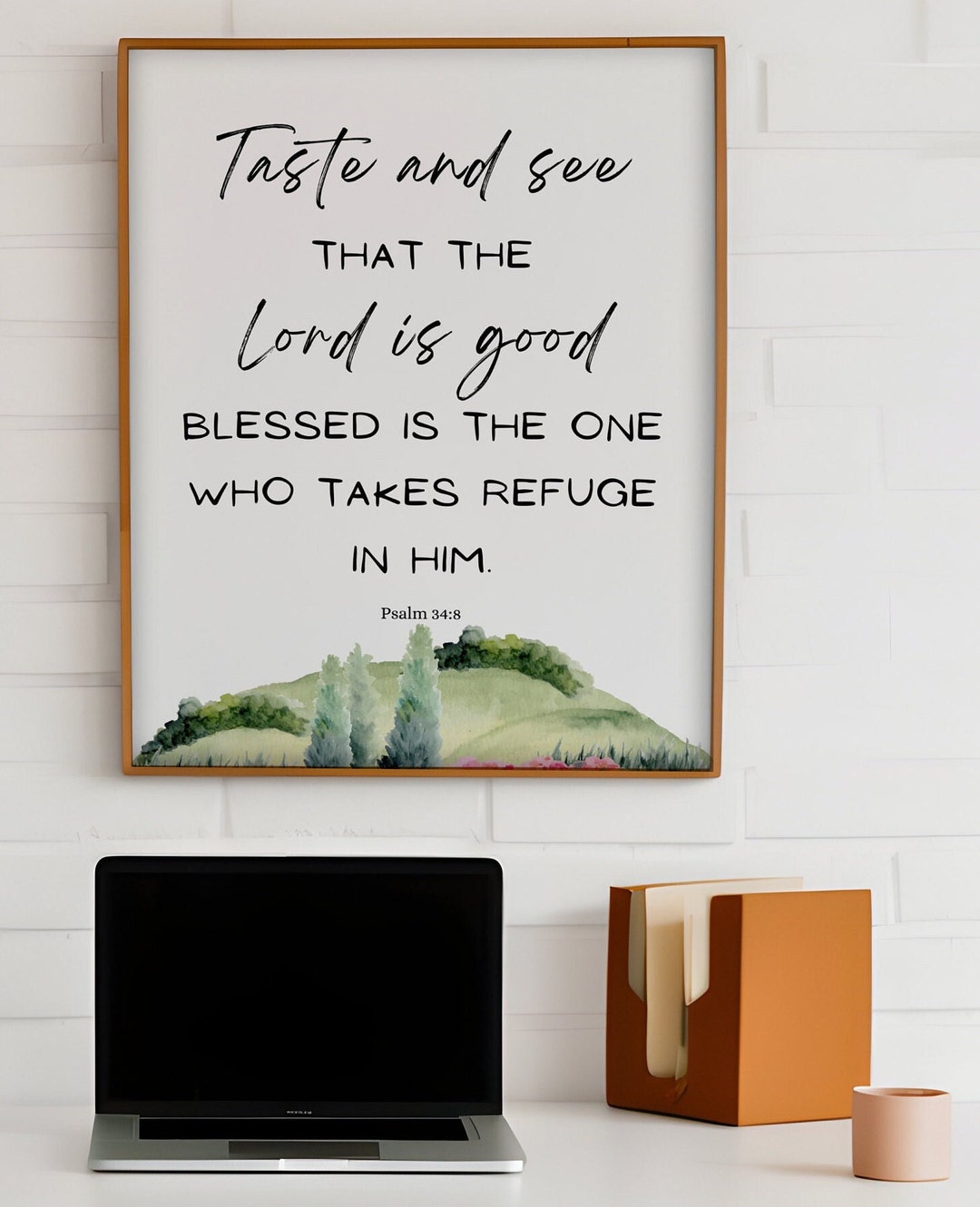 Taste and See That the Lord is Good Psalm 34 8 Scripture Wall Art Bible ...