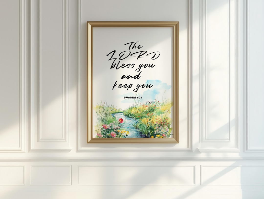 The Lord Bless You and Keep You Bible Verse Print Christian ...