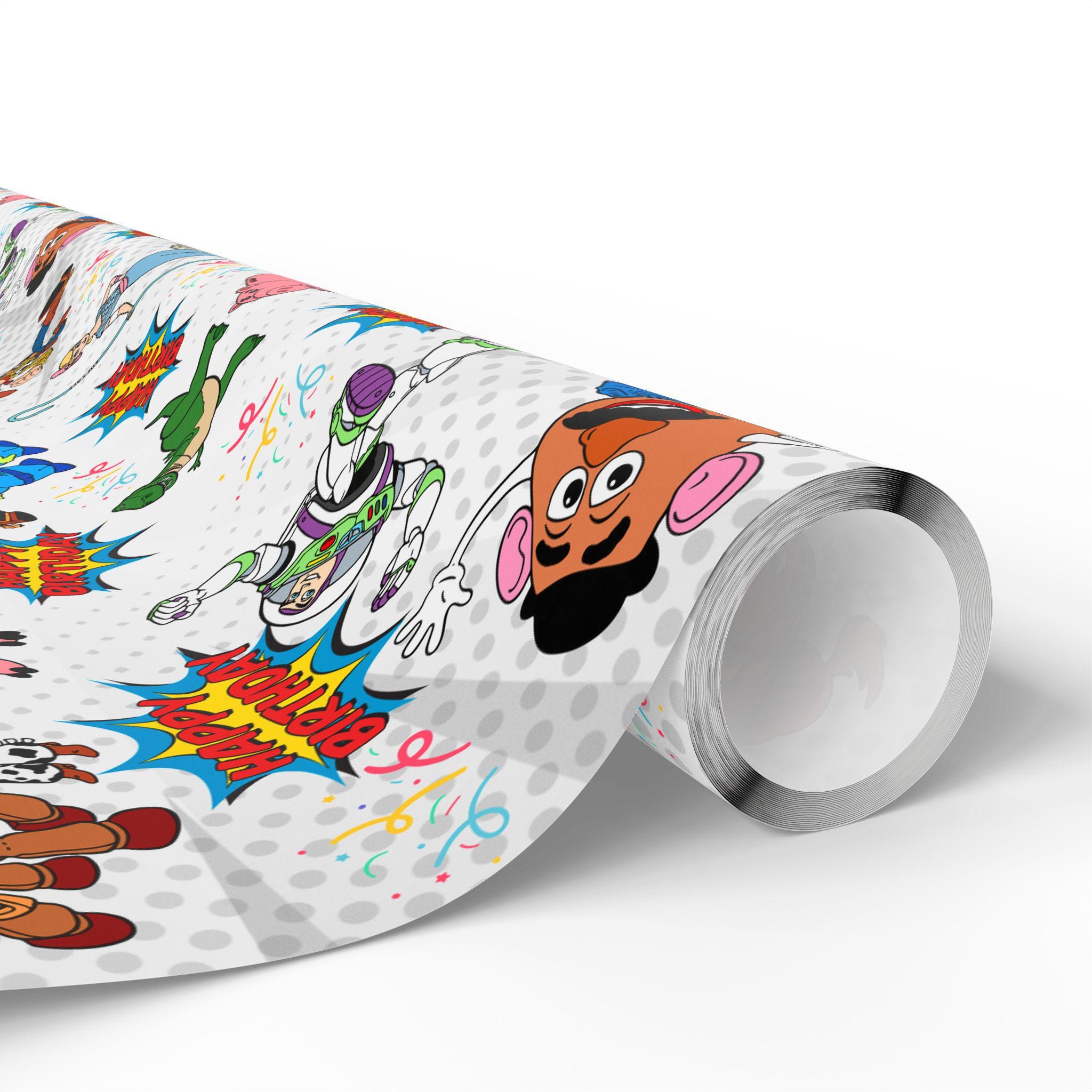 Kids Toy Story Wrapping Paper Woody and Buzz Party Decor Toy Story and ...