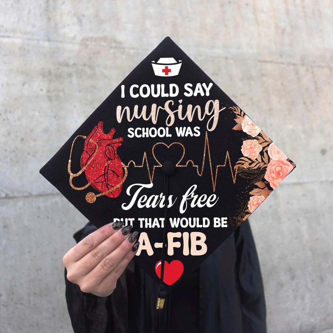 Nurse Graduation Cap Topper, RN Grad Cap Topper, Nursing Graduation ...