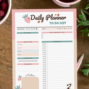 Printable Daily Planner Printable to Do List Hourly Planner Printable ...