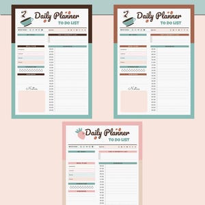 Printable Daily Planner Printable to Do List Hourly Planner Printable ...