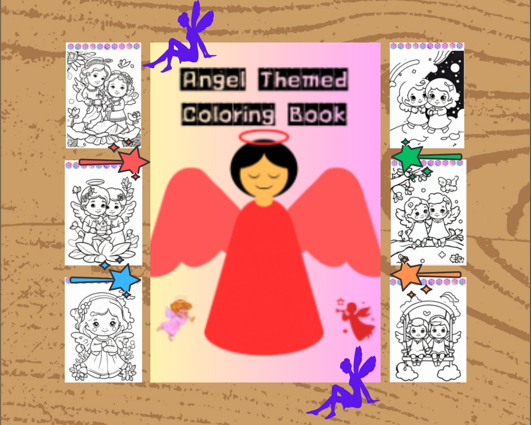 Angel Coloring Book: Simple and Cute Printable Pages for Kids - Etsy