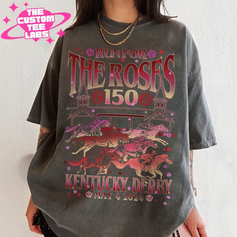 Comfort Colors® Run for the Roses Kentucky Derby T-shirt, Kentucky 150 ...