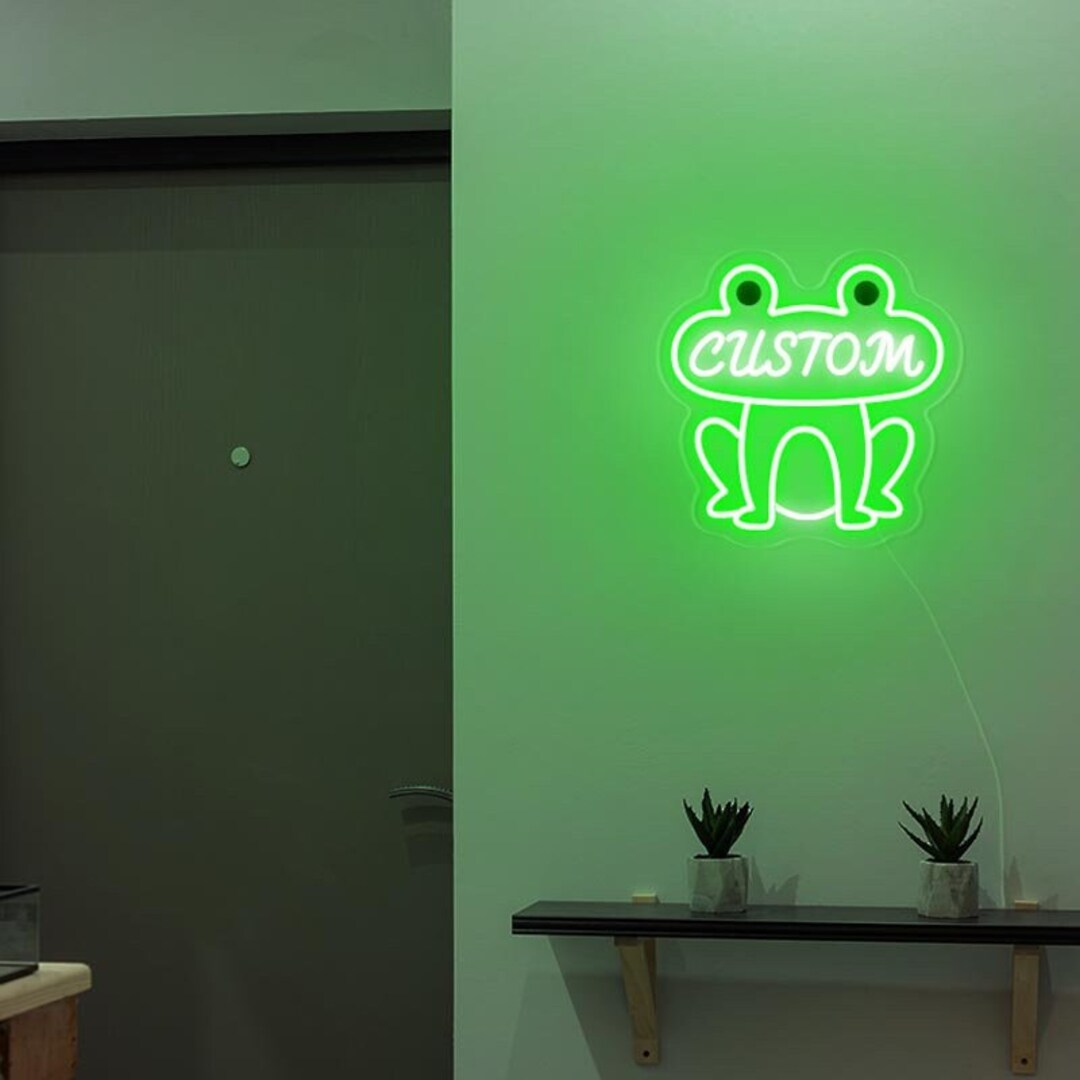 Custom Name Frog Neon Light,frog Led Light,custom Neon Sign,toad Led ...