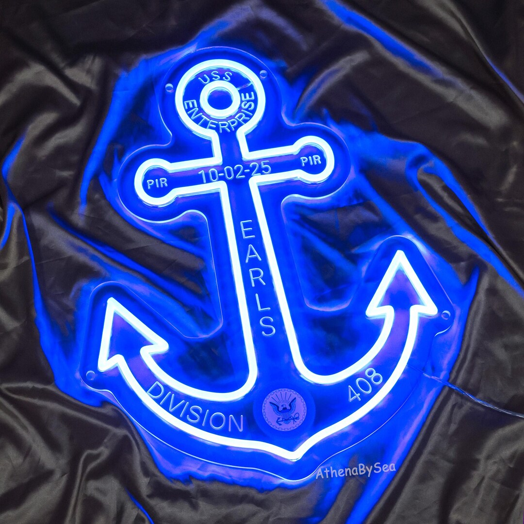 PIR Navy Anchor, Personalized Navy Anchor, Sailor Graduation Gift, Navy ...