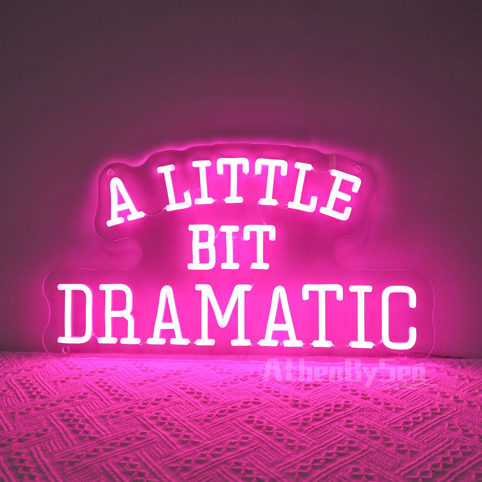 A Little Bit Dramatic Neon Sign,funny Slogan Neon,mean Girls Quote ...