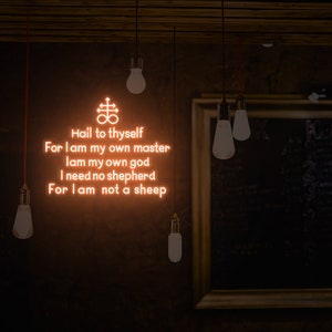 Hail to Thyself Neon Sign,goth Lover Gift,gothic Decor,vintage Font ...