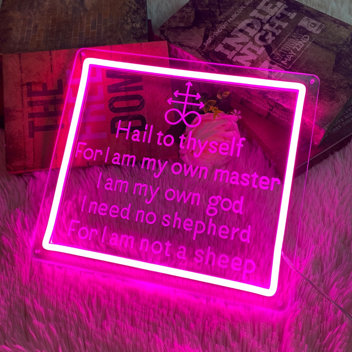 Hail to Thyself Neon Sign,goth Lover Gift,gothic Decor,vintage Font ...