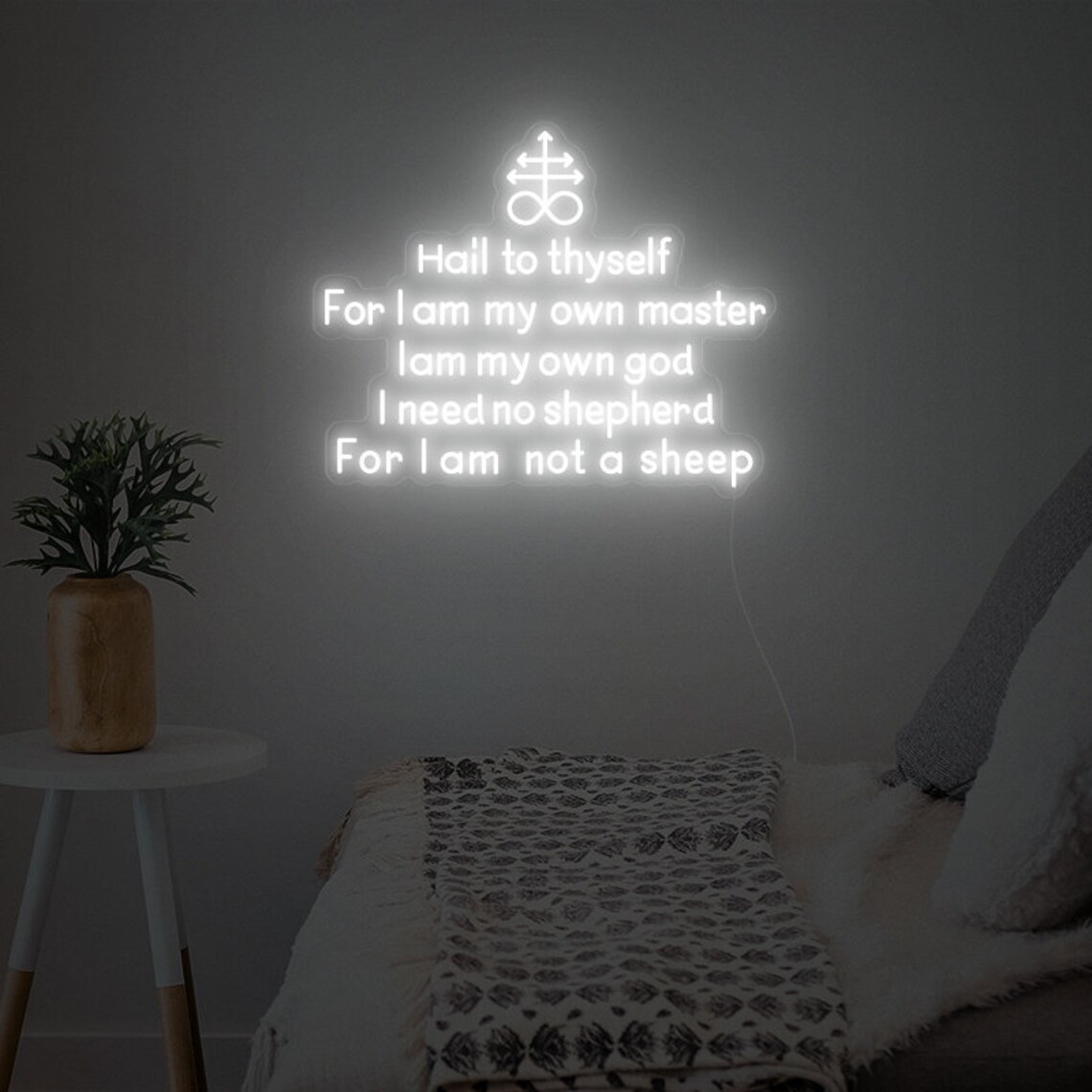 Hail to Thyself Neon Sign,goth Lover Gift,gothic Decor,vintage Font ...