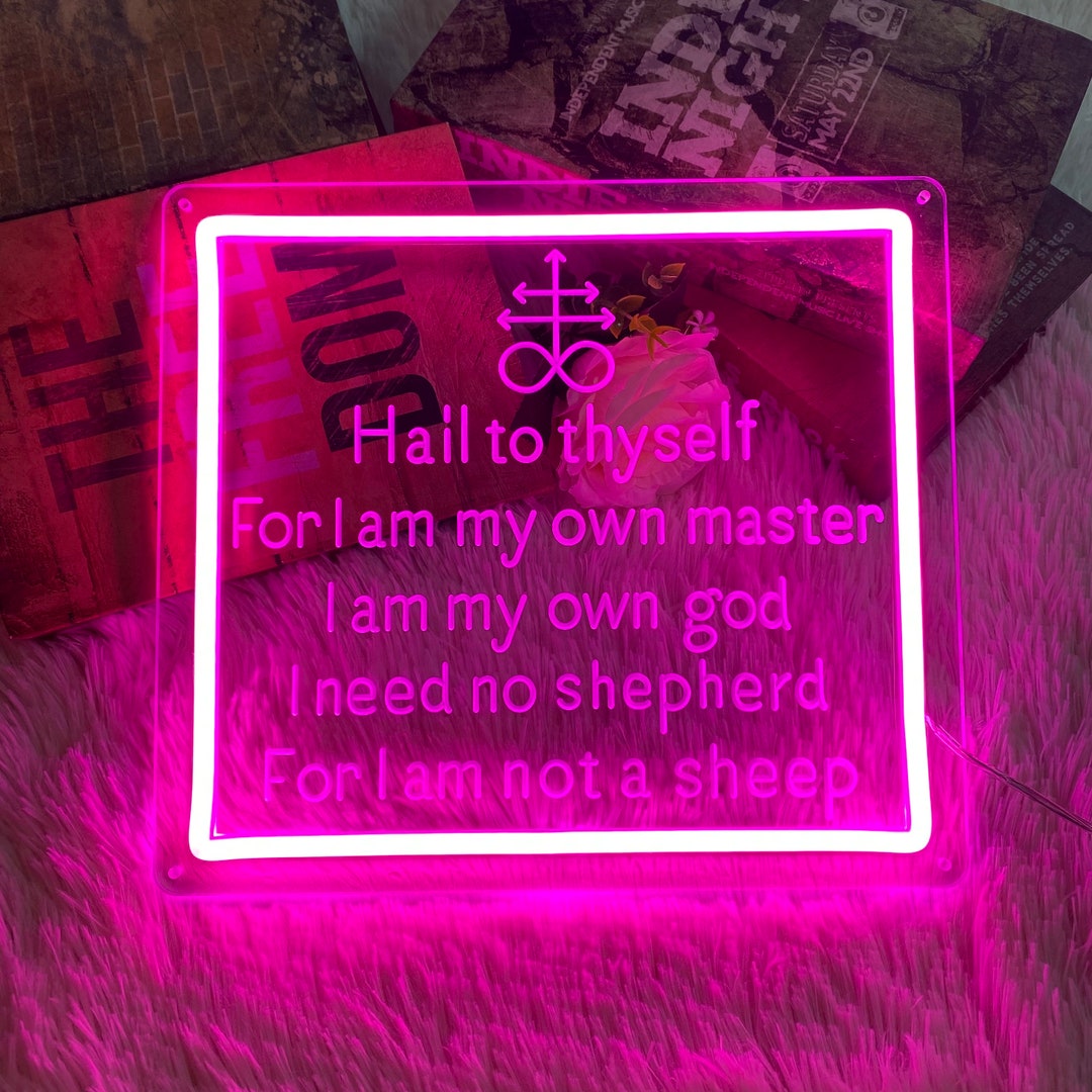 Hail to Thyself Neon Sign,goth Lover Gift,gothic Decor,vintage Font ...