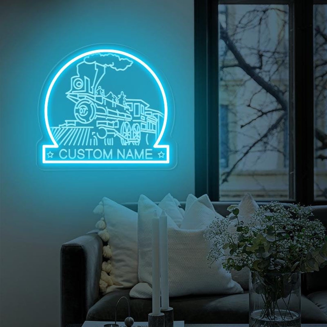 Custom Train Neon Sign,personalized Train Gifts for Men,train Man Cave ...