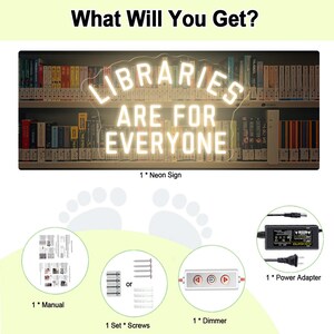 Libraries Are for Everyone Neon Sign,support Public Libraries Neon Sign ...