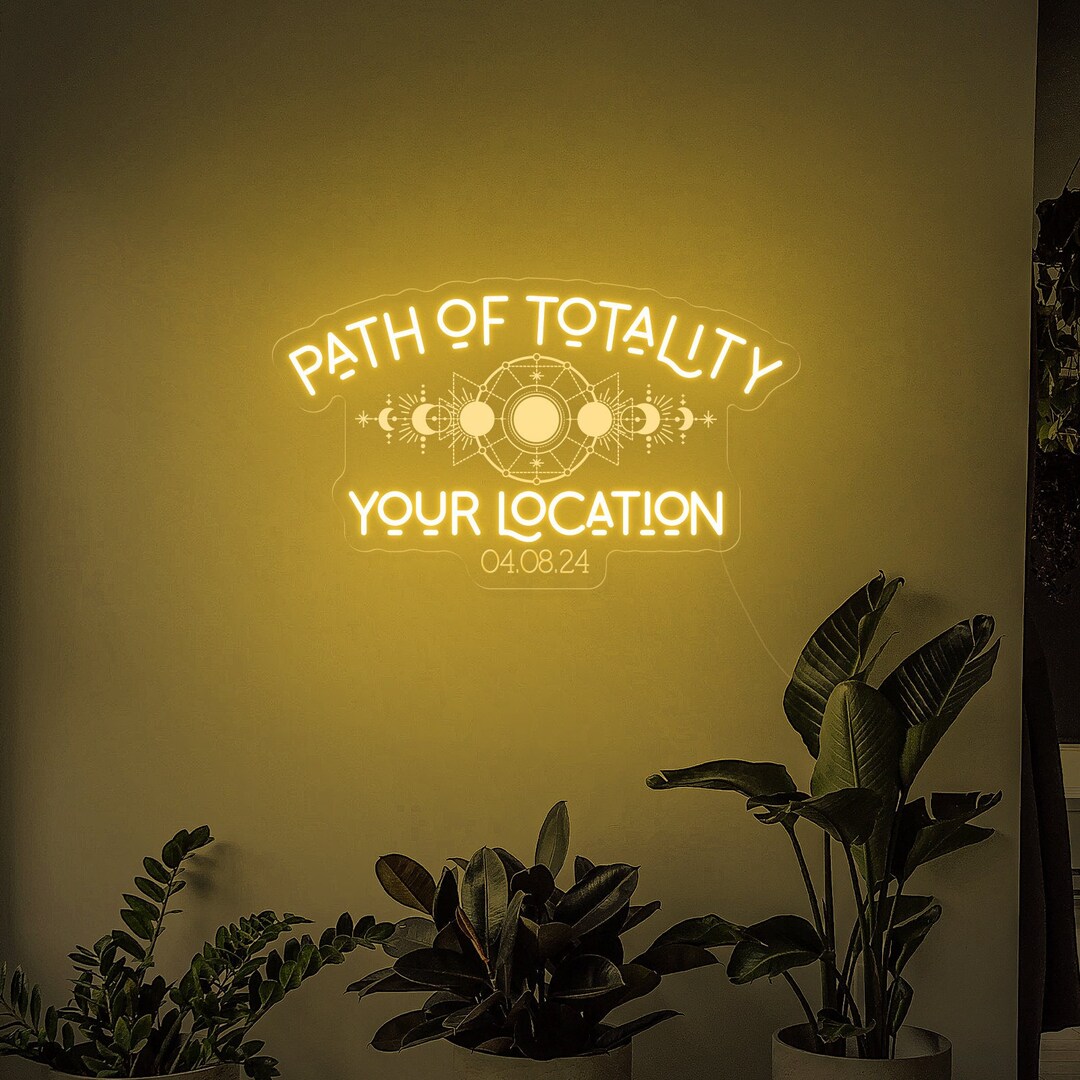 Total Solar Eclipse Neon Sign,2024 Total Eclipse Neon Light,custom ...