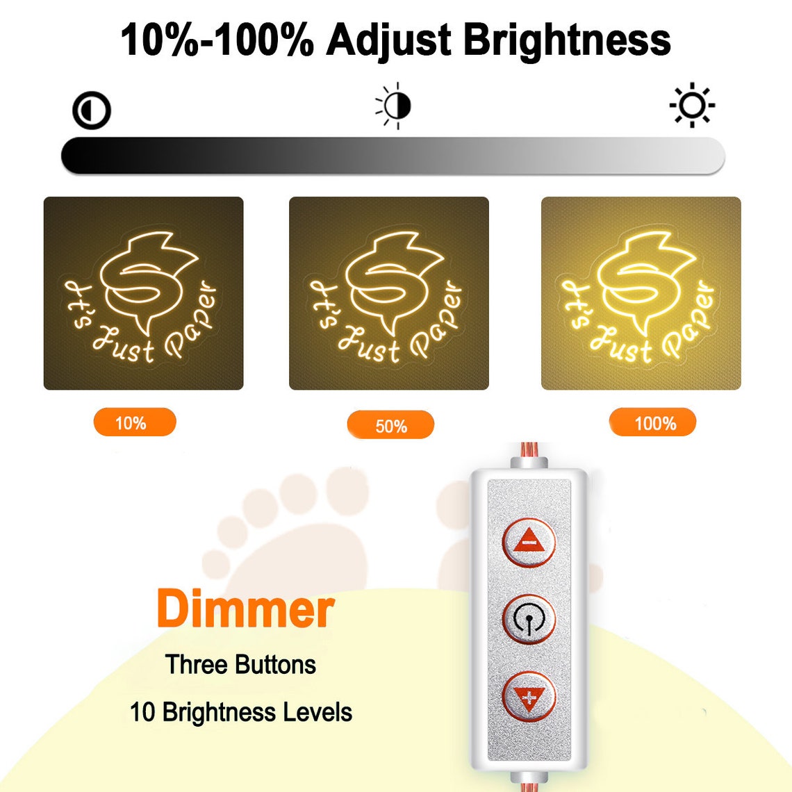 It's Just Paper Neon Sign,money Neon,dollars Led Light,home Decor,quote ...