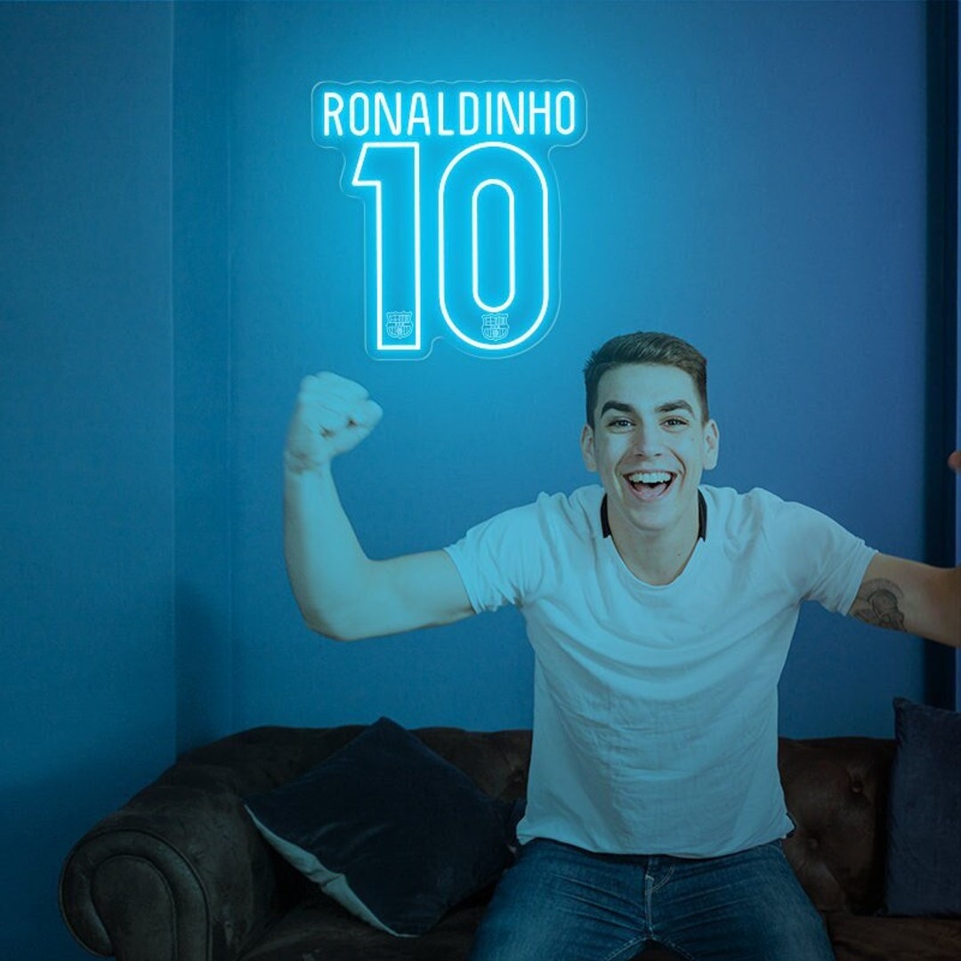 No 10 Ronaldinho Fc Barcelona Sz S-XL Champions League 2004/2005/2006 ...