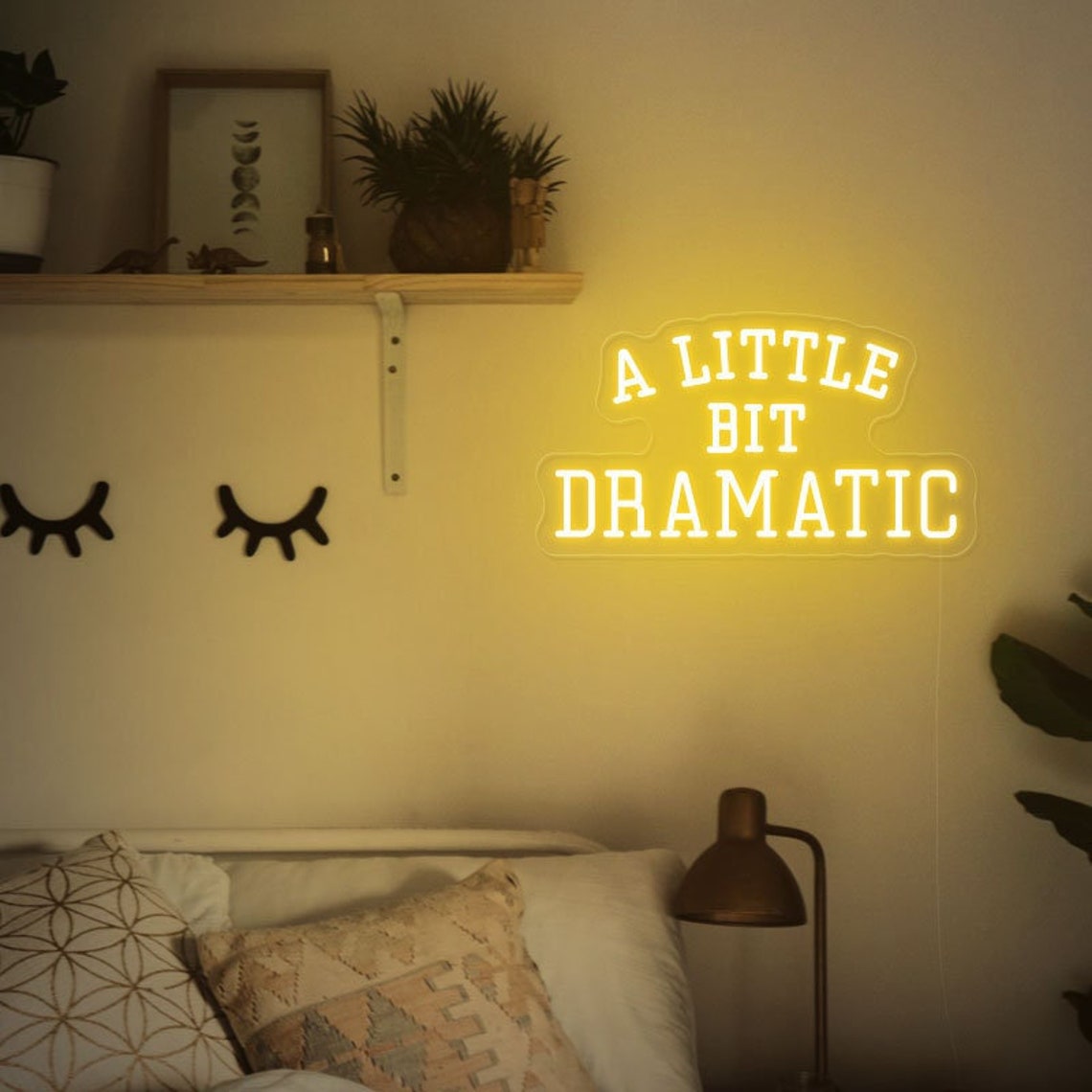 A Little Bit Dramatic Neon Sign,funny Slogan Neon,mean Girls Quote ...