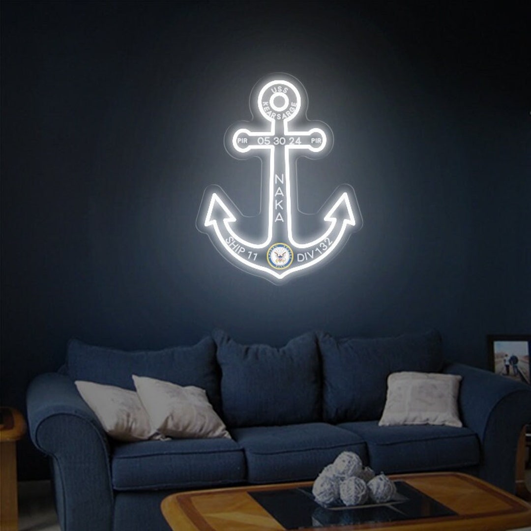 PIR Navy Anchor, Personalized Navy Anchor, Sailor Graduation Gift, Navy ...