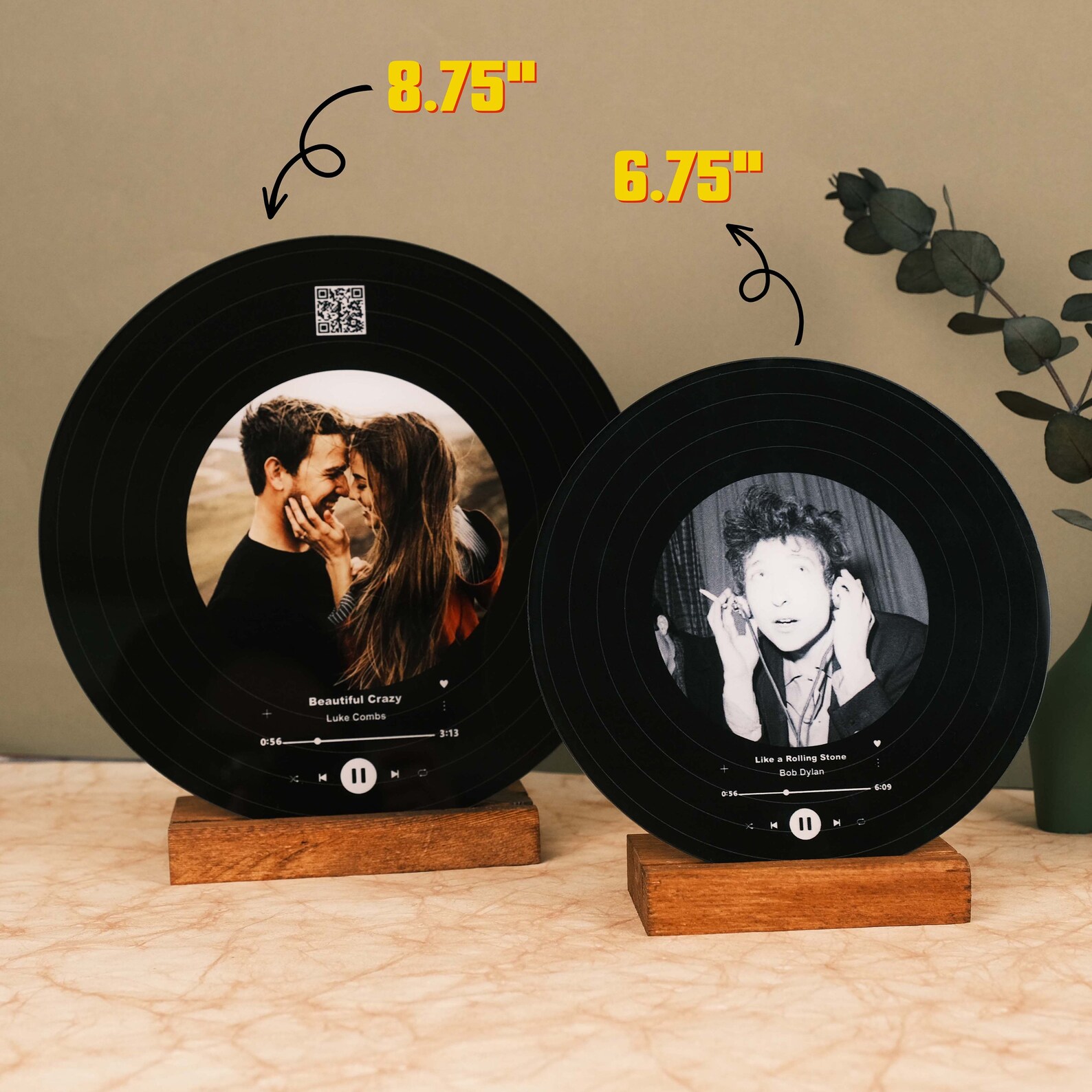 Personalized Vinyl Record With Photo Acrylic Song Plaque Anniversary ...