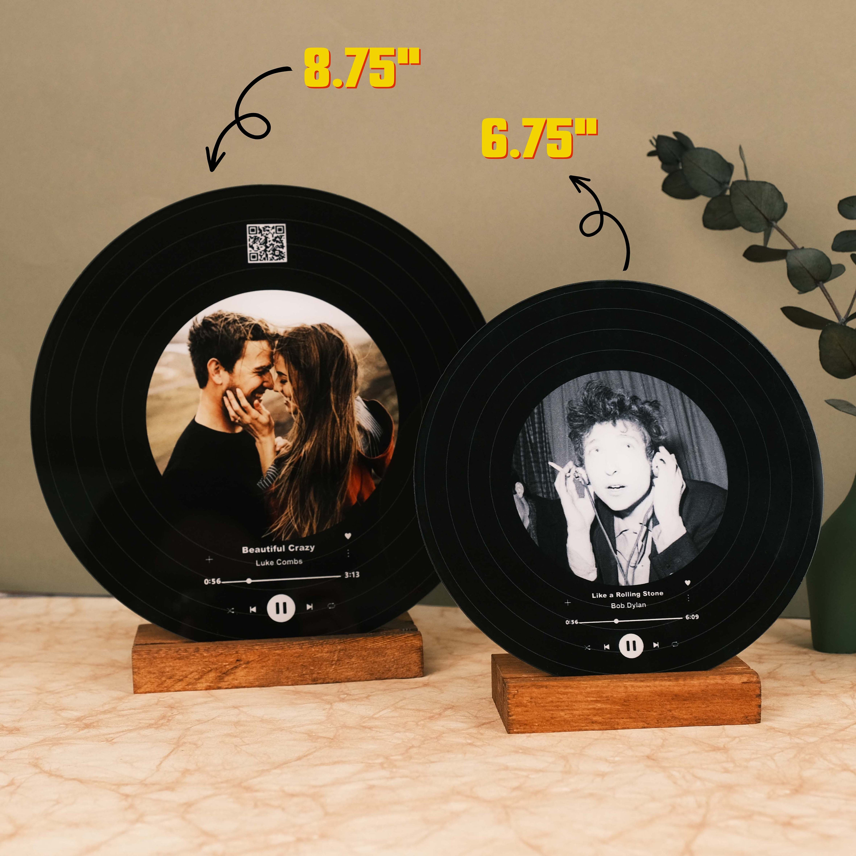 Personalized Vinyl Record With Photo Acrylic Song Plaque Anniversary ...