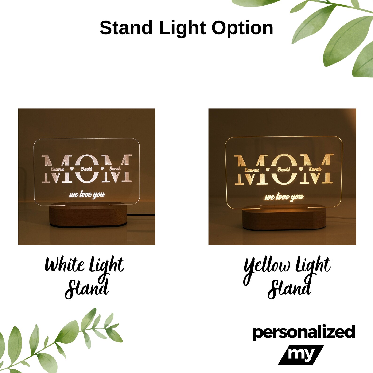 Personalized Time Stamped Illuminated Name Sign Gift, Anniversary Gifts ...