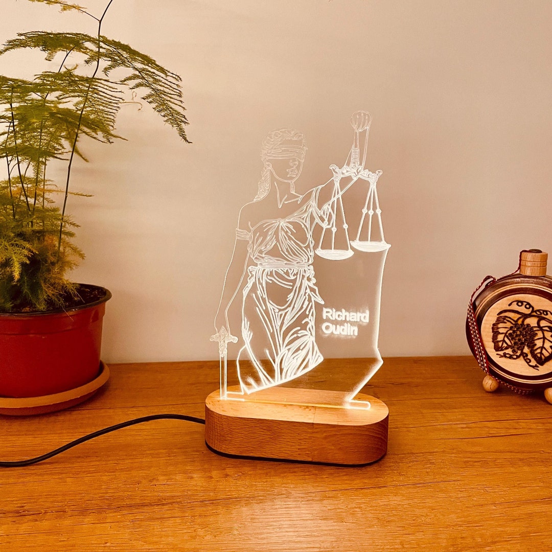 Justice Scales, Attorney Lamp, Lawyer Sign, Graduation Gifts, Gift for ...