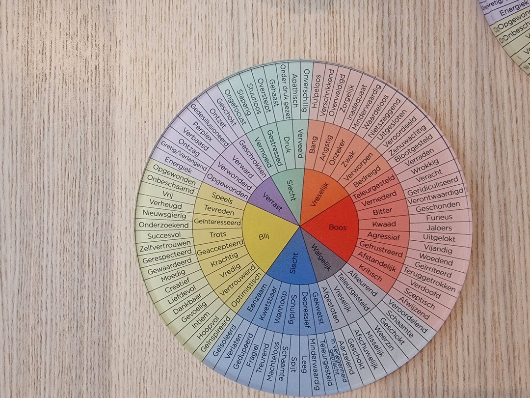 Emotion Rose, Emotion Wheel, Emotion Guide, Therapy Tool, Aid for ...