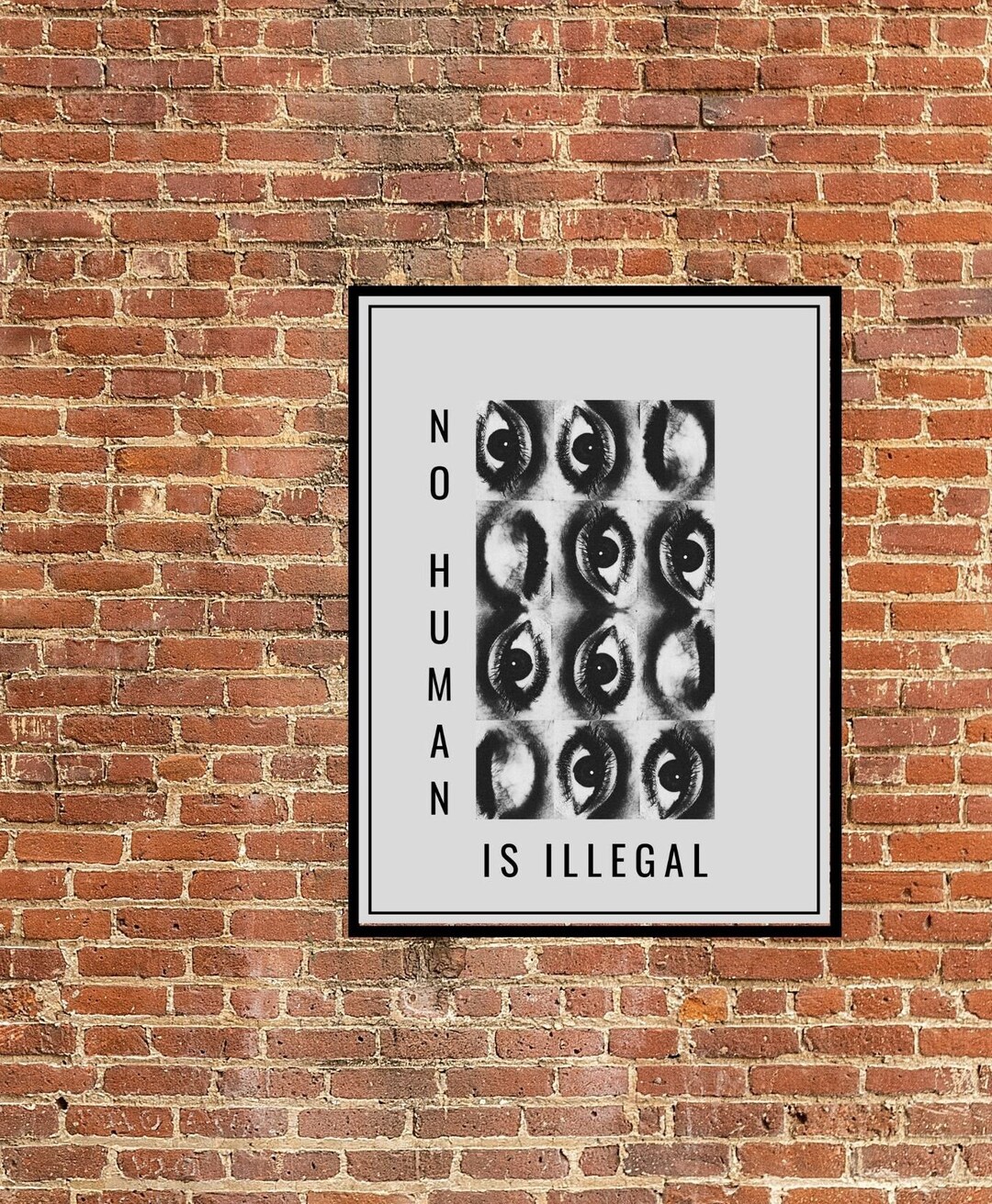 No Human is Illegal - Immigration Poster - Etsy