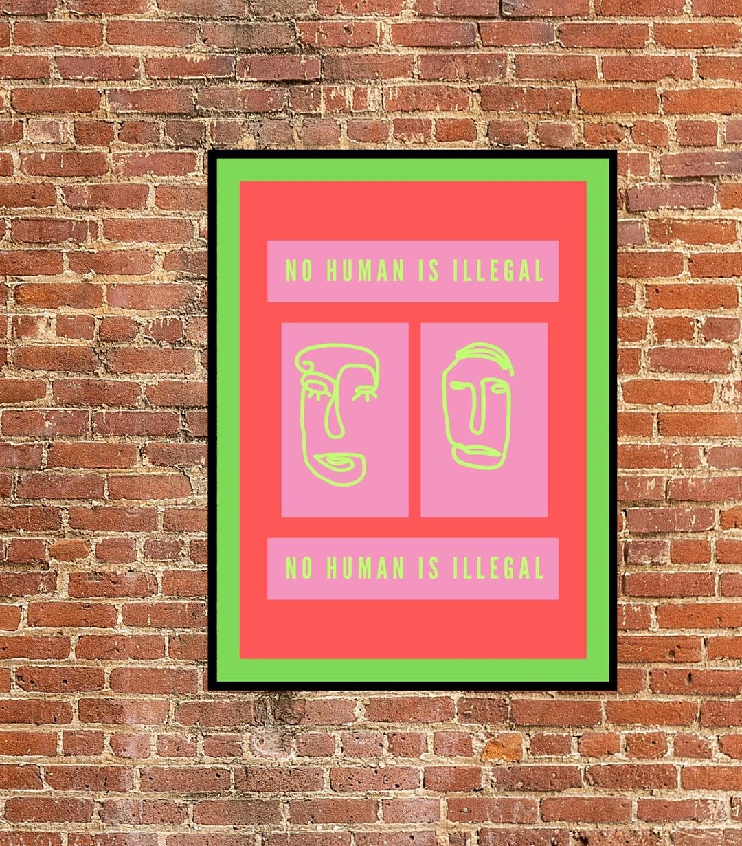 No Human is Illegal Poster - Etsy