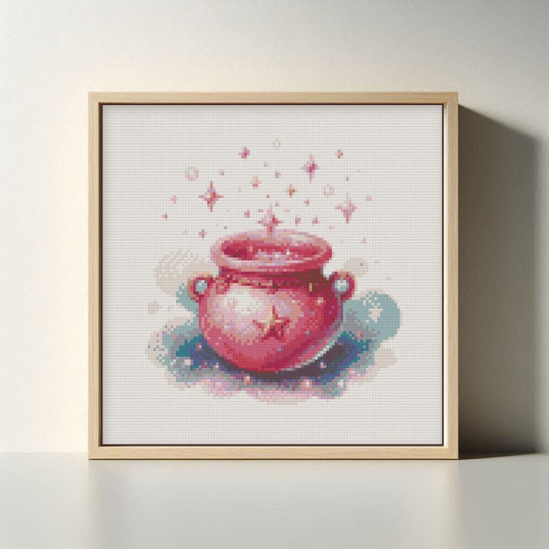 Magical Cauldron Cross Stitch Pattern: Halloween Witch Potion ...