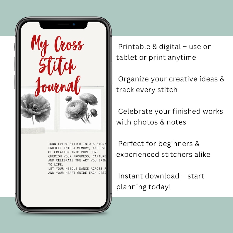 My Cross Stitch Journal | Printable Cross Stitch Planner | Beginners ...