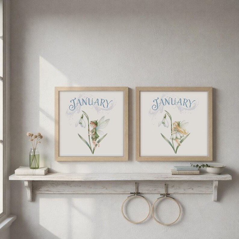 January Snowdrop Fairy Girl Cross Stitch Pattern | Birth Flower Fairies ...