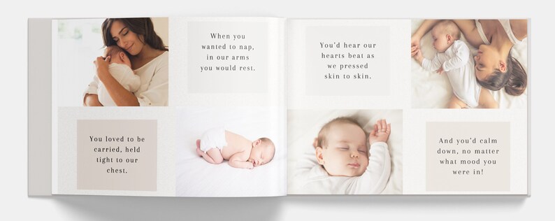 Digital Photobook Template With Original Baby Poem | Personalize a ...