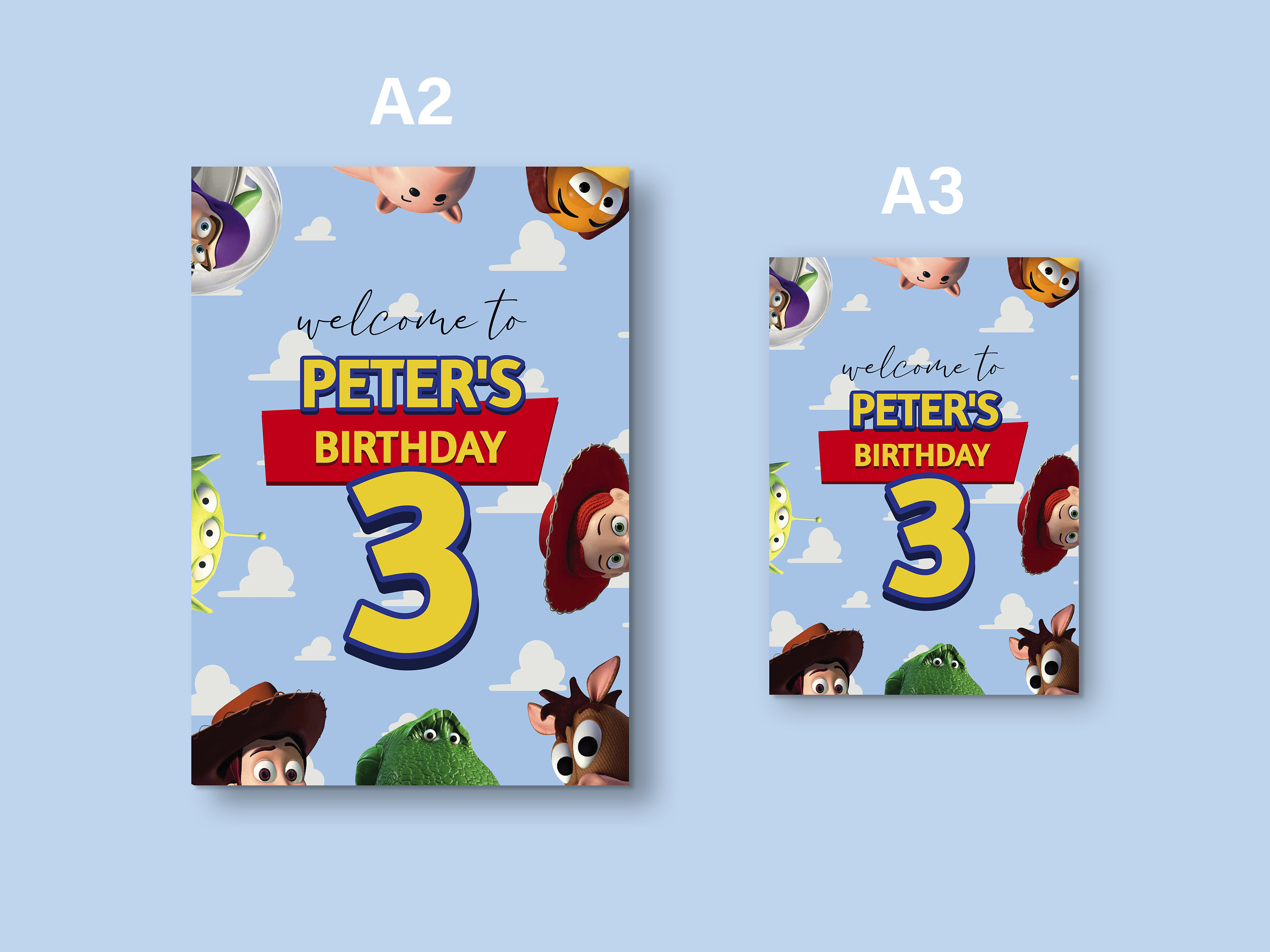 Toy Story Welcome Sign, Customisable Toy Story Welcome Sign various Sizes, Toy Story Theme Party ...