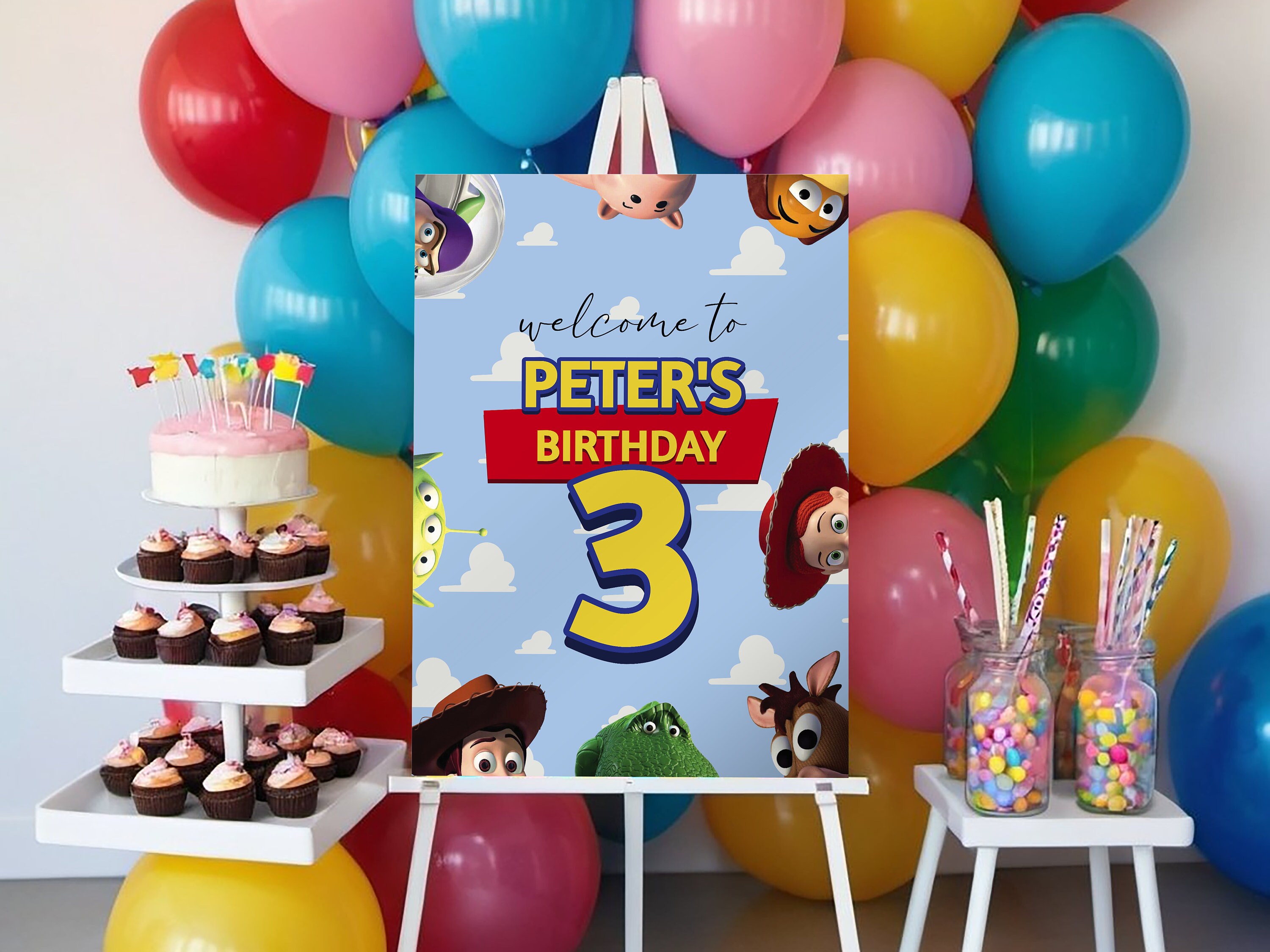 Toy Story Welcome Sign, Customisable Toy Story Welcome Sign various Sizes, Toy Story Theme Party ...