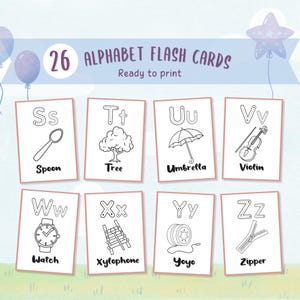 Printable Tracing Alphabet Letters, ABC Flash Cards, Alphabet Flash ...
