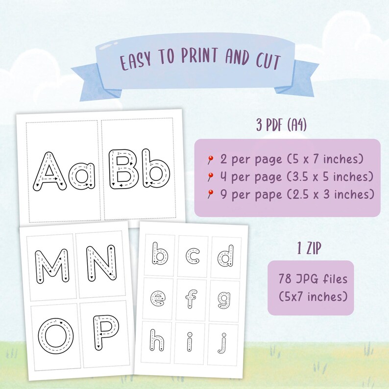 ABC Flash Cards, Printable Tracing Alphabet Letters, Printable Alphabet ...