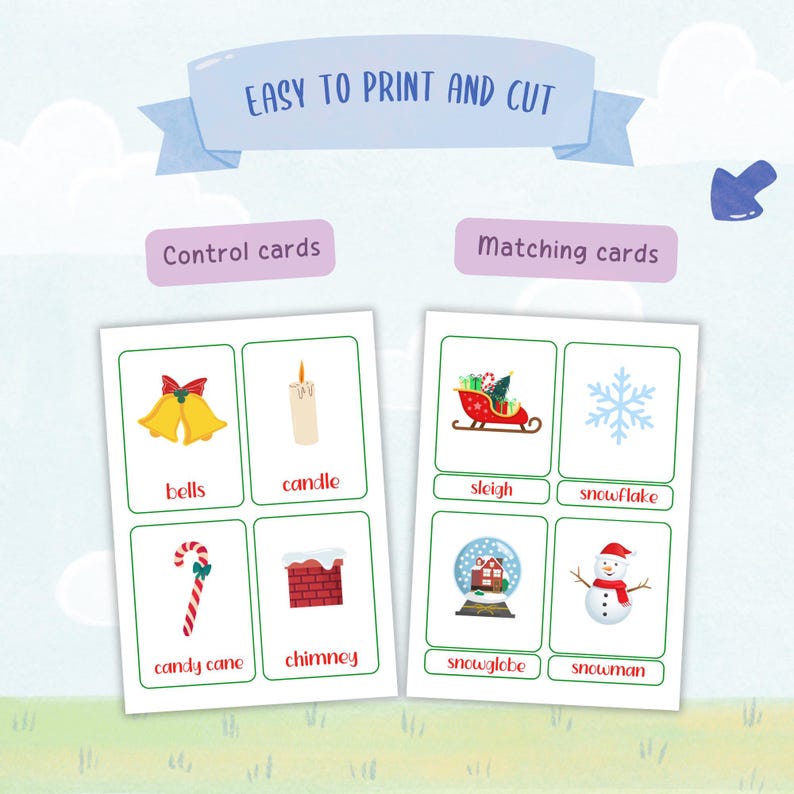 Christmas Flashcards, Words Flash Cards, Christmas Vocabulary ...