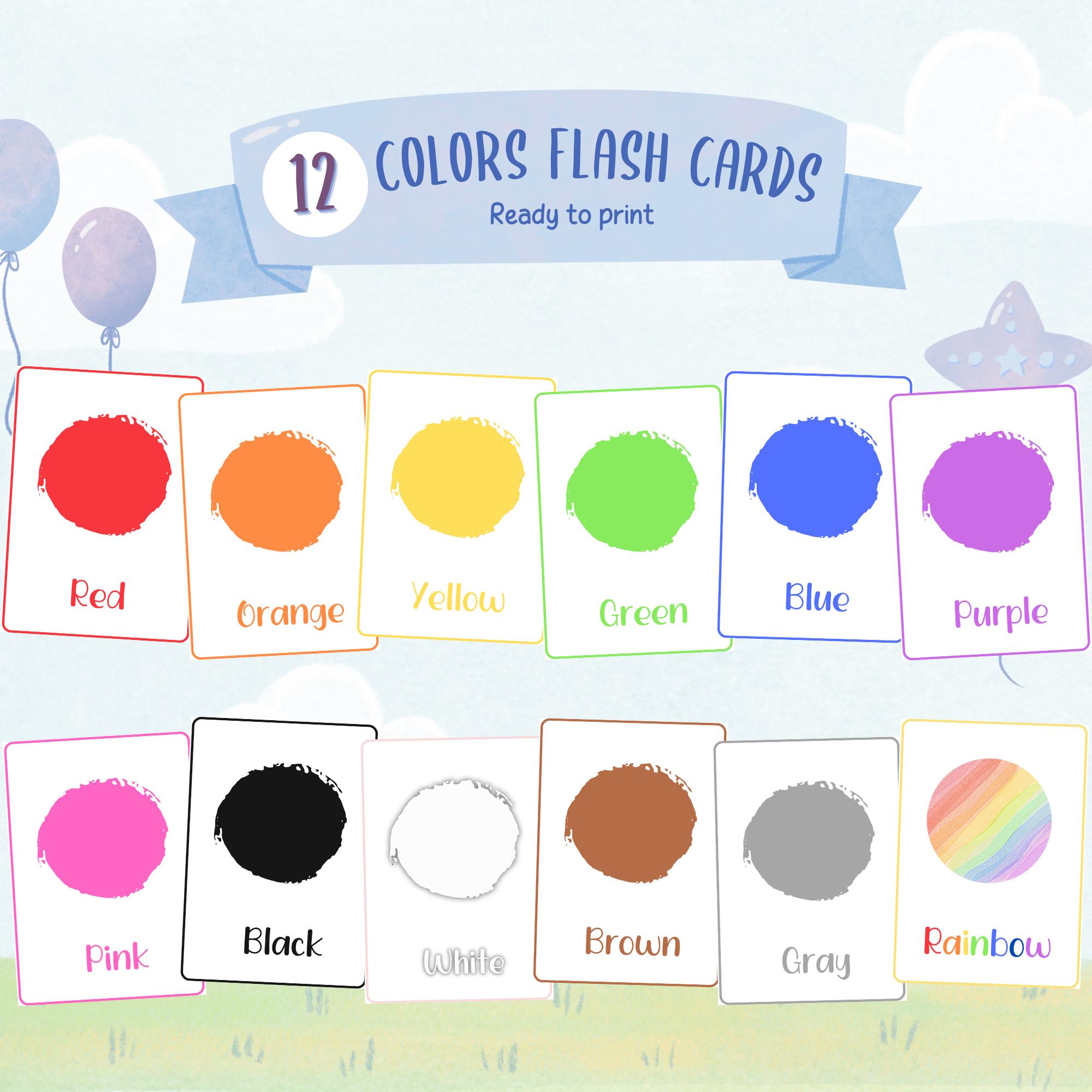 Color Flash Cards, Teaching Colors, Printable Color Flash Cards, Color ...