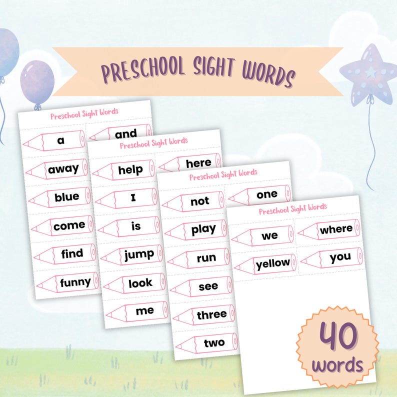 Sight Words, Dolch Sight Words, Kindergarten Sight Words, Phonics for ...