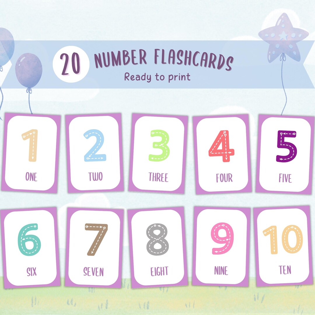 Number Matching, Number Flashcards, Kindergarten Counting Activities ...