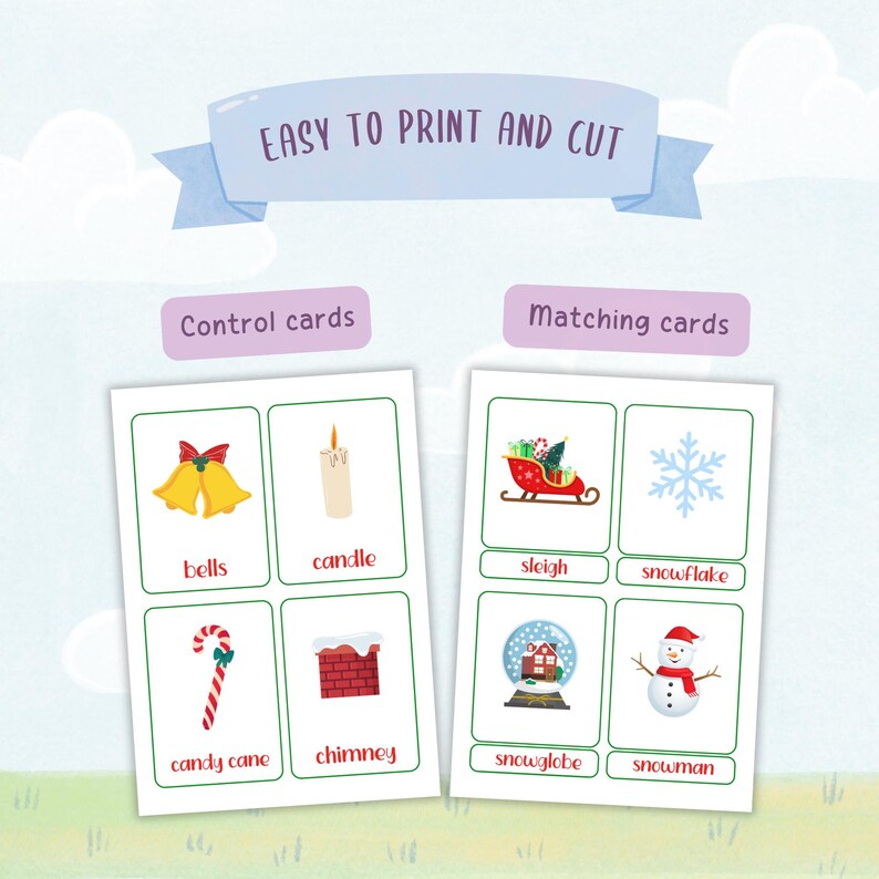 Christmas Flashcards, Words Flash Cards, Christmas Vocabulary ...