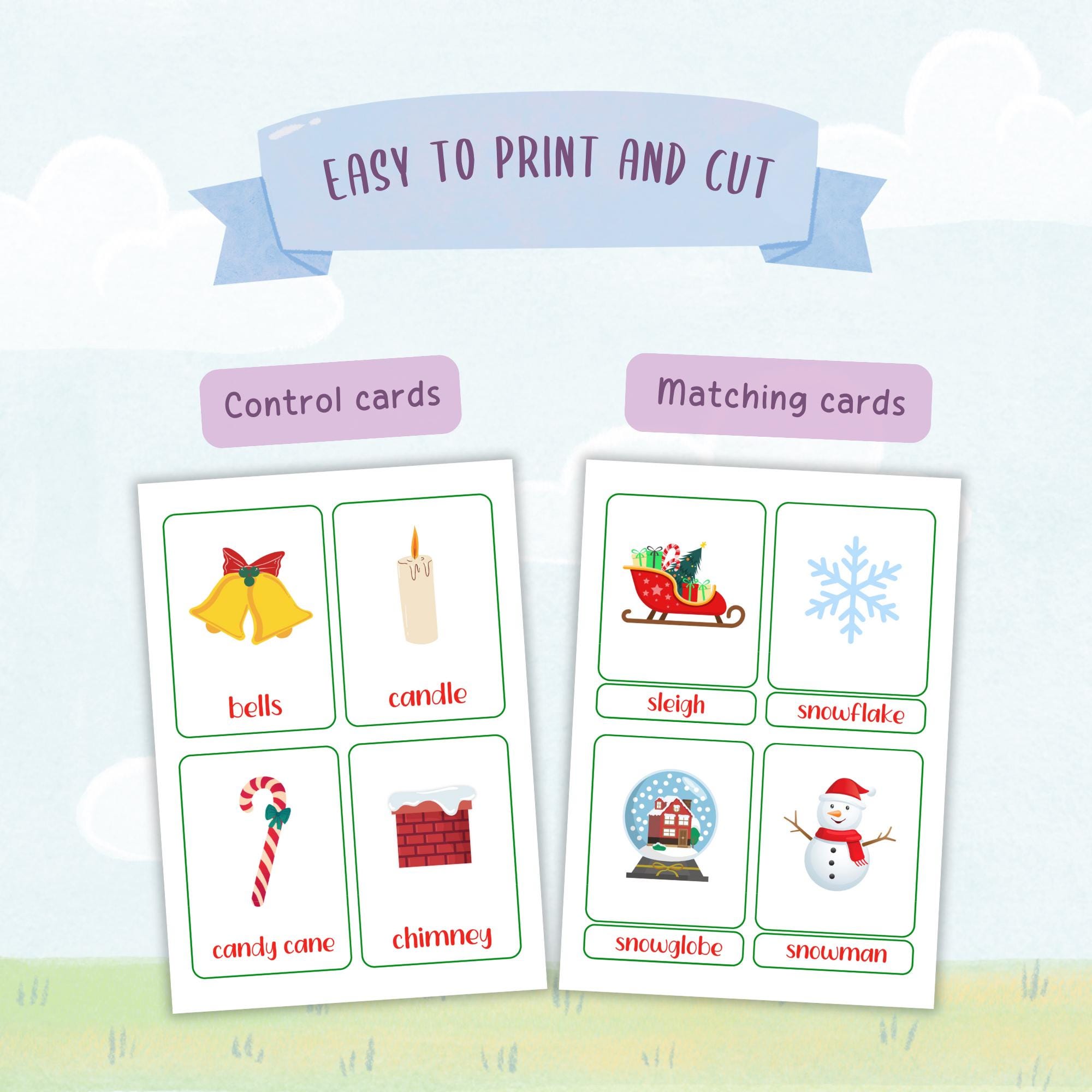 Christmas Flashcards, Words Flash Cards, Christmas Vocabulary ...