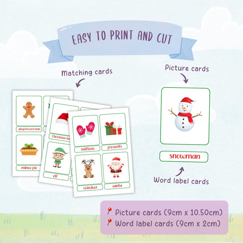 Christmas Flashcards, Words Flash Cards, Christmas Vocabulary ...