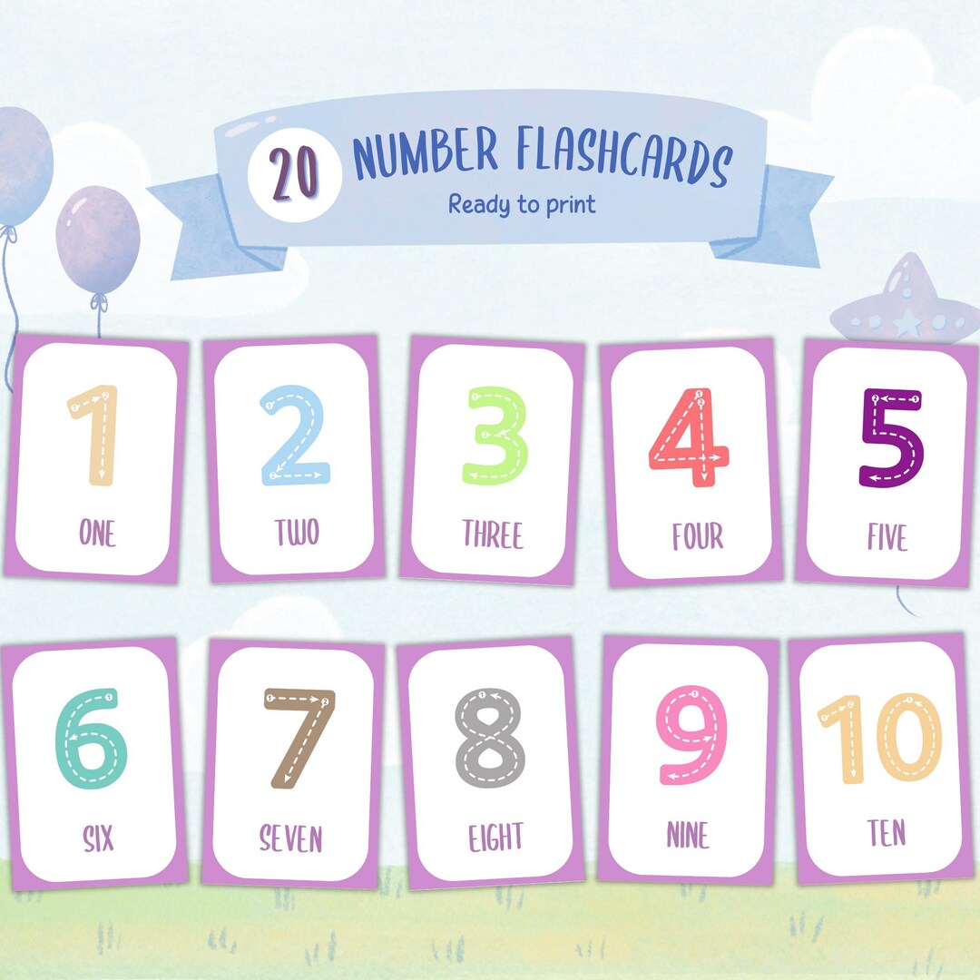 Number Matching, Number Flashcards, Kindergarten Counting Activities ...