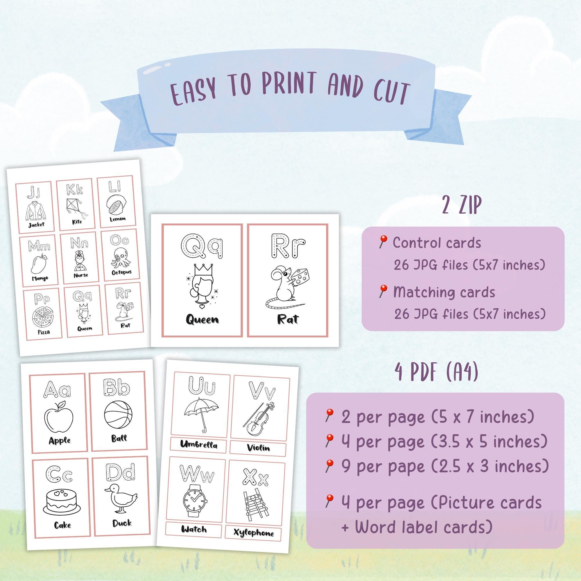 Printable Tracing Alphabet Letters, ABC Flash Cards, Alphabet Flash ...