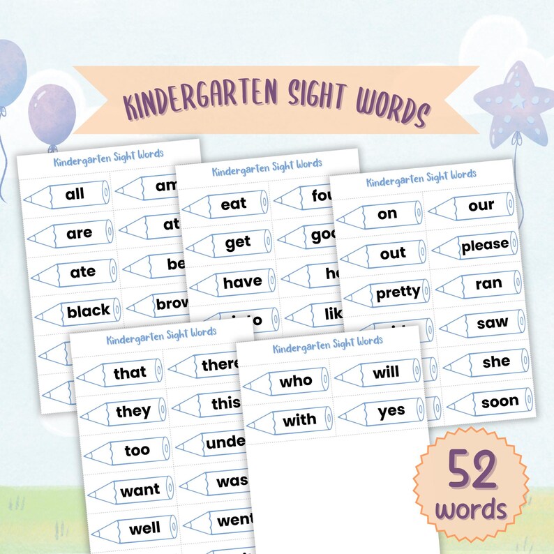 Sight Words, Dolch Sight Words, Kindergarten Sight Words, Phonics for ...