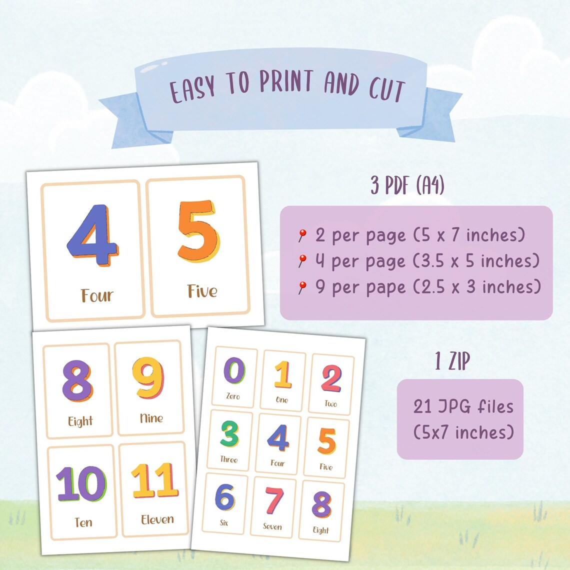 Number Flashcards, Printable Number Flashcards, Counting 1-20, Learn to ...