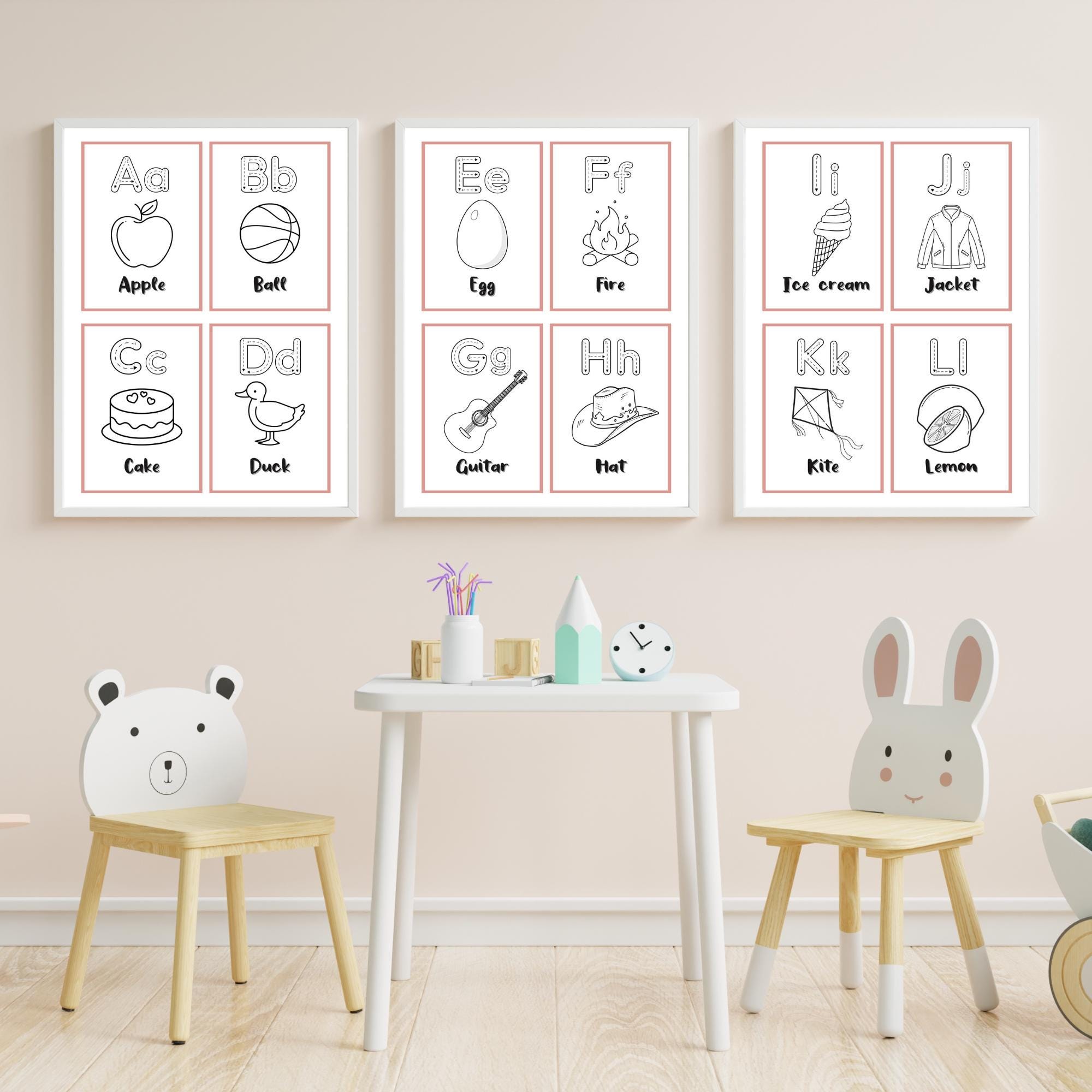 Printable Tracing Alphabet Letters, ABC Flash Cards, Alphabet Flash ...