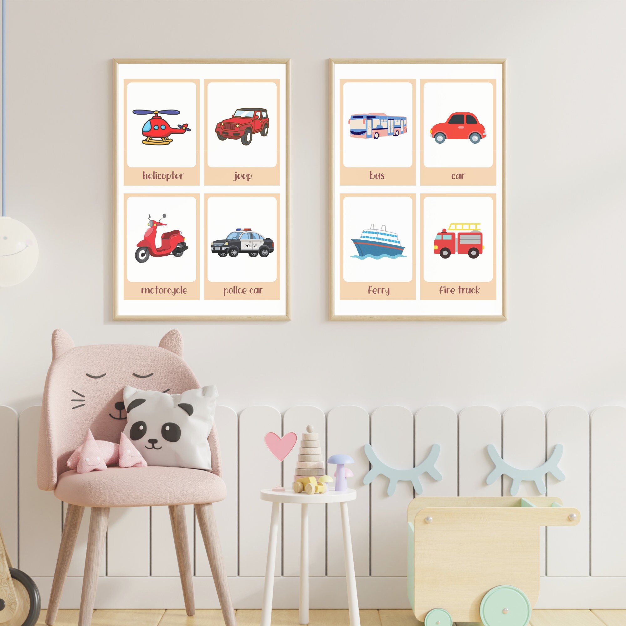 Transportation Flashcards, Printable Flashcards, Preschool Education ...